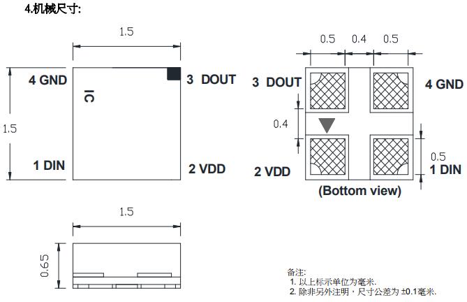 SK6805-EC15 LED灯珠 SK6812 1515 LED灯珠